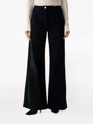 Luisa Spagnoli Corduroy Wide-leg Trousers - Blue