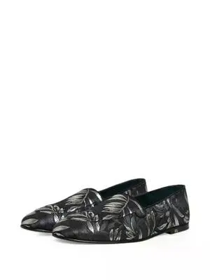 Dolce & Gabbana Leaf-embroidered Loafers