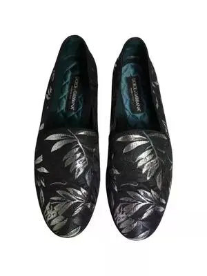 Dolce & Gabbana Leaf-embroidered Loafers