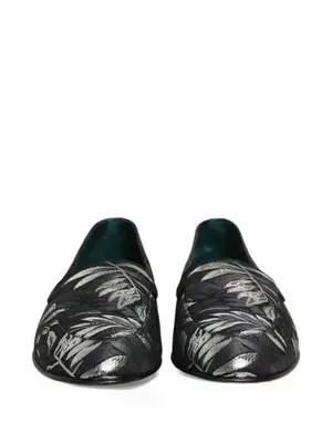 Dolce & Gabbana Leaf-embroidered Loafers