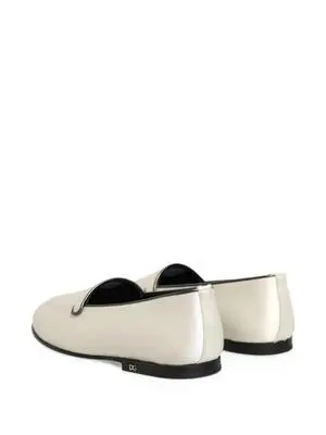 Dolce & Gabbana Satin Loafers - Neutrals