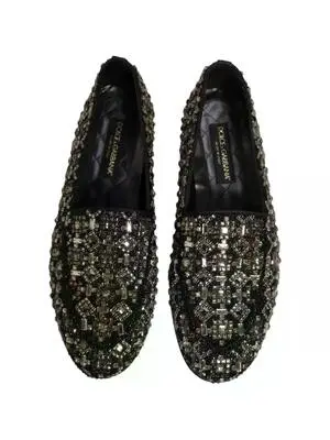 Dolce & Gabbana Crystal-embellished Loafers