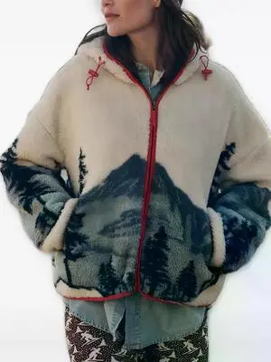 The Great. The Plush Horizon Landscape-print Hoodie