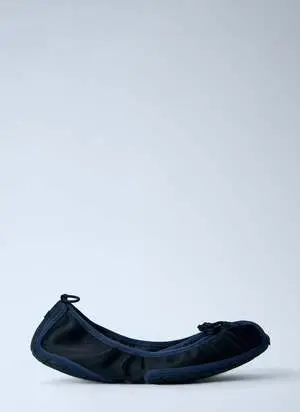 Balenciaga Elasticated Ballet Flats - Navy