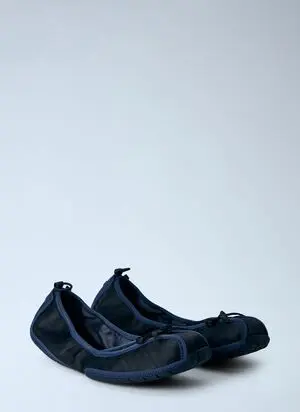 Balenciaga Elasticated Ballet Flats - Navy