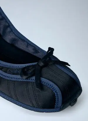 Balenciaga Elasticated Ballet Flats - Navy