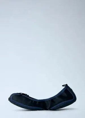 Balenciaga Elasticated Ballet Flats - Navy