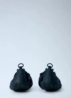 Balenciaga Elasticated Ballet Flats - Navy