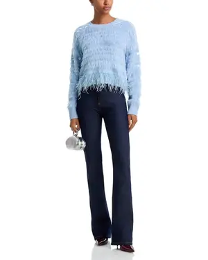 Cinq À Sept Vivi Paillette Wool Blend Sweater
