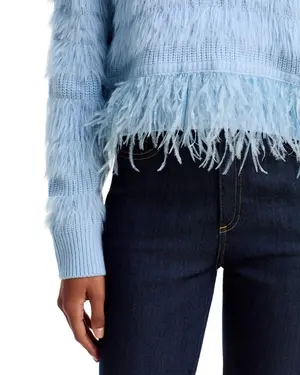 Cinq À Sept Vivi Paillette Wool Blend Sweater
