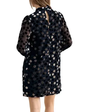 PHASE EIGHT Cordelia Burnout Spot Dress