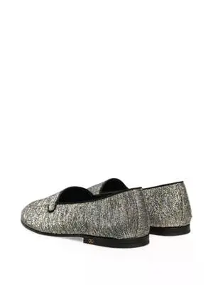 Dolce & Gabbana Glitter-effect Dg Logo Loafers