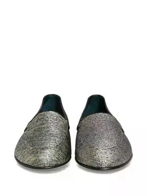 Dolce & Gabbana Glitter-effect Dg Logo Loafers