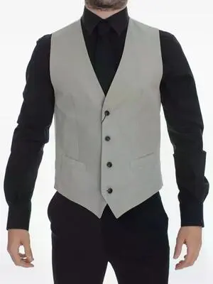 Dolce & Gabbana V-neck Button-fastening Waistcoat - Neutrals