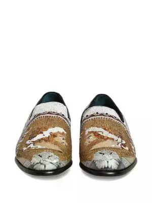 Dolce & Gabbana Sequin-embellished Slip-on Loafers
