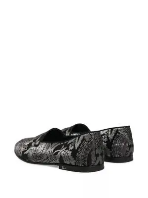 Dolce & Gabbana Jacquard-leather Loafers