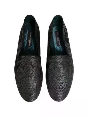Dolce & Gabbana Jacquard-leather Loafers