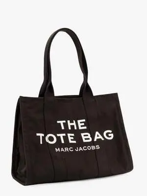 Marc Jacobs Canvas Shopping Bag With Frontal Logo - Black