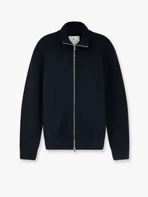 SEVEN GAUGE Ribbed Wool Cardigan - Blue