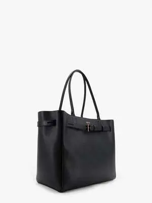 TOM FORD Leather Shoulder Bag With Engraved Logo On The Front