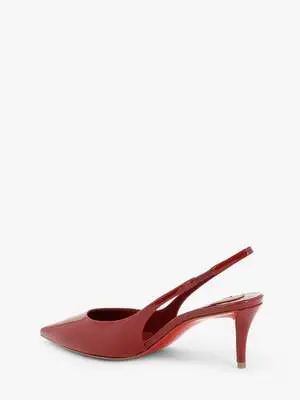 CHRISTIAN LOUBOUTIN Miss Z Patent Leather Slingback Décollet - Red