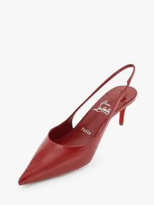 CHRISTIAN LOUBOUTIN Miss Z Patent Leather Slingback Décollet - Red