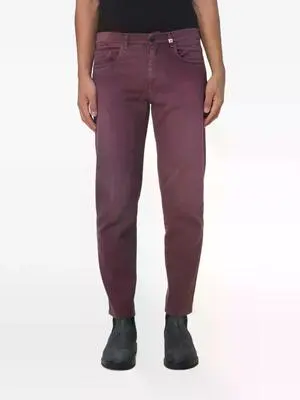 MYTHS Logo-patch Straight-leg Trousers - Red