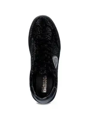 BLAUER. Aurora Crystal-embellished Logo-patch Sneakers