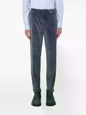 MYTHS Pleated Corduroy Trousers - Blue