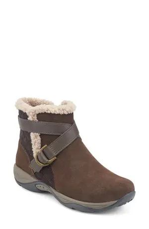 Easy Spirit Evara Water Repellent Bootie With Faux Fur Trim - Dbr01