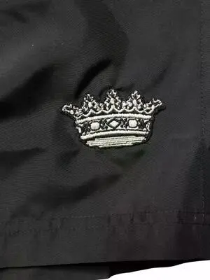 Dolce & Gabbana Crown-embroidered Drawstring Swim Shorts