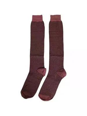 Dolce & Gabbana Herringbone-knit Over-the-calf Socks