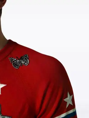 Dolce & Gabbana Butterfly-patch Star-embroidered Sweatshirt