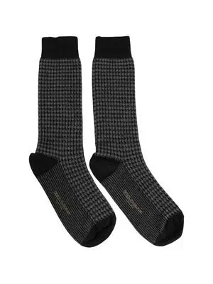 Dolce & Gabbana Houndstooth Wool Socks