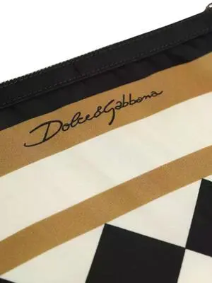 Dolce & Gabbana Logo-print Checkered Clutch Bag