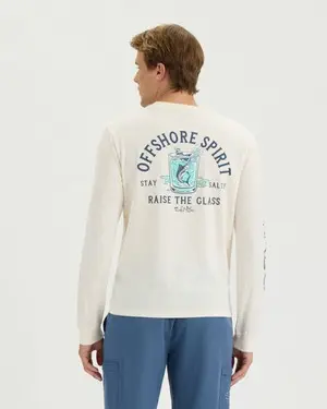SALT LIFE Offshore Spirit Long Sleeve Tee - Snowfall