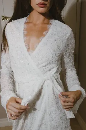 UNTAMED PETALS Emma Sequin Robe