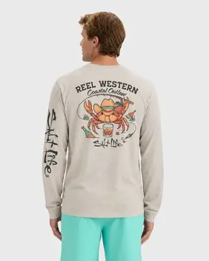 SALT LIFE Reel Western Crab Long Sleeve Tee