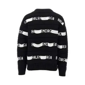 Balenciaga Jacquard Logo Otif Crewneck Sweater An