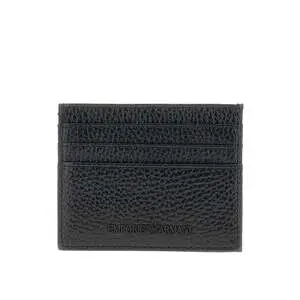 Emporio Armani Grained Leather Cardholder - Black