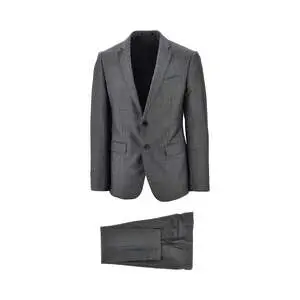 Emporio Armani M Line' Mélange Wool Suit - Grey