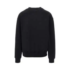 Palm Angels Neck Logo Print Crewneck Weathirt