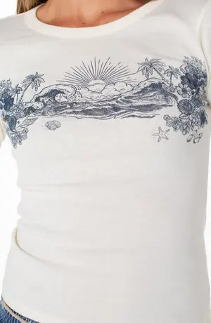 Roxy On Holiday Baby Rib Graphic T-shirt