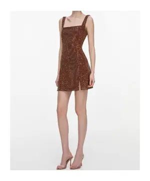 SELF-PORTRAIT Crystal-embellished Chainmail Mini Dress