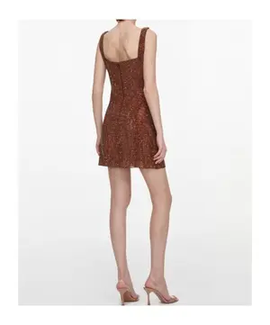SELF-PORTRAIT Crystal-embellished Chainmail Mini Dress