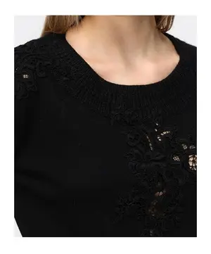 Ermanno Scervino Floral Embroidery Blended Pullover