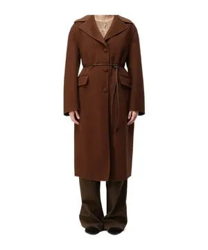 Ermanno Scervino Single-breasted Flap-pocket Coat - Brown
