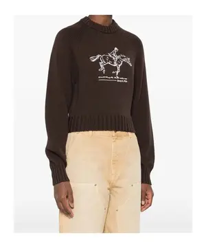 SPORTY  RICH Long-sleeved Knit Top