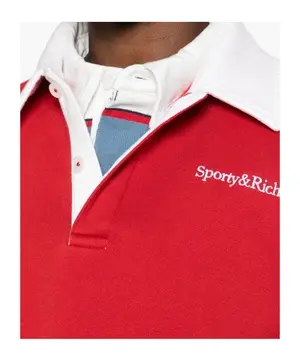 SPORTY  RICH Long-sleeve Polo Shirt