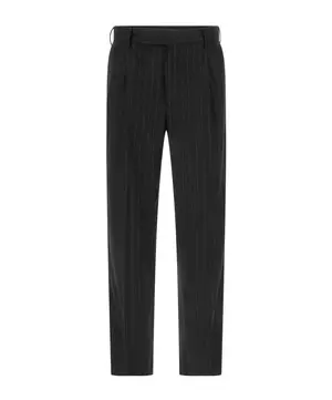 PT TORINO Casual Trousers With Belt Loops - Black